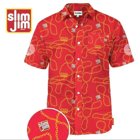Slim Jim | Shirts | Newslimjim Logo Hawaiian Button Down Vacationbeach ...